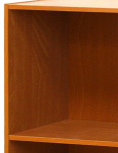 Furinno Basic 3-Tier Bookcase Storage Shelves, Light Cherry