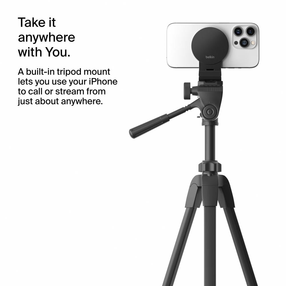 Belkin iPhone MagSafe Continuity Camera Mount for Mac Desktops & Displays, Compatible with iMac 2017 & Later, iMac Pro 2017, Studio Display, Pro Display XDR, iPhone Series