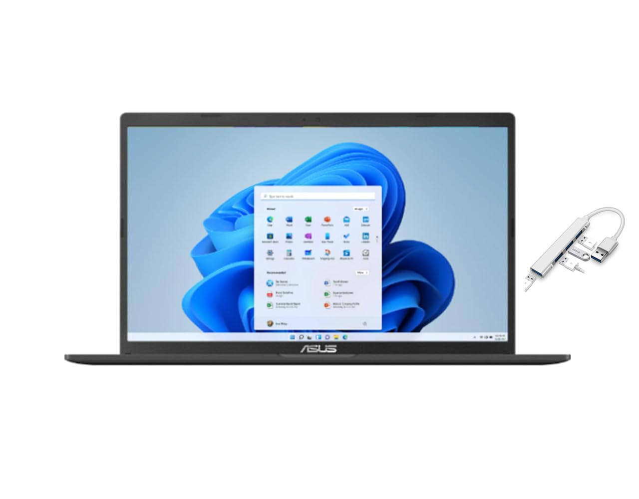 ASUS Vivobook 15.6" FHD Laptop | Intel Core i5-1135G7 | Intel Iris Xe Graphics | 20GB RAM | 1024GB SSD | Windows 11 Home | Black | Bundle with USB 3.0 Hub