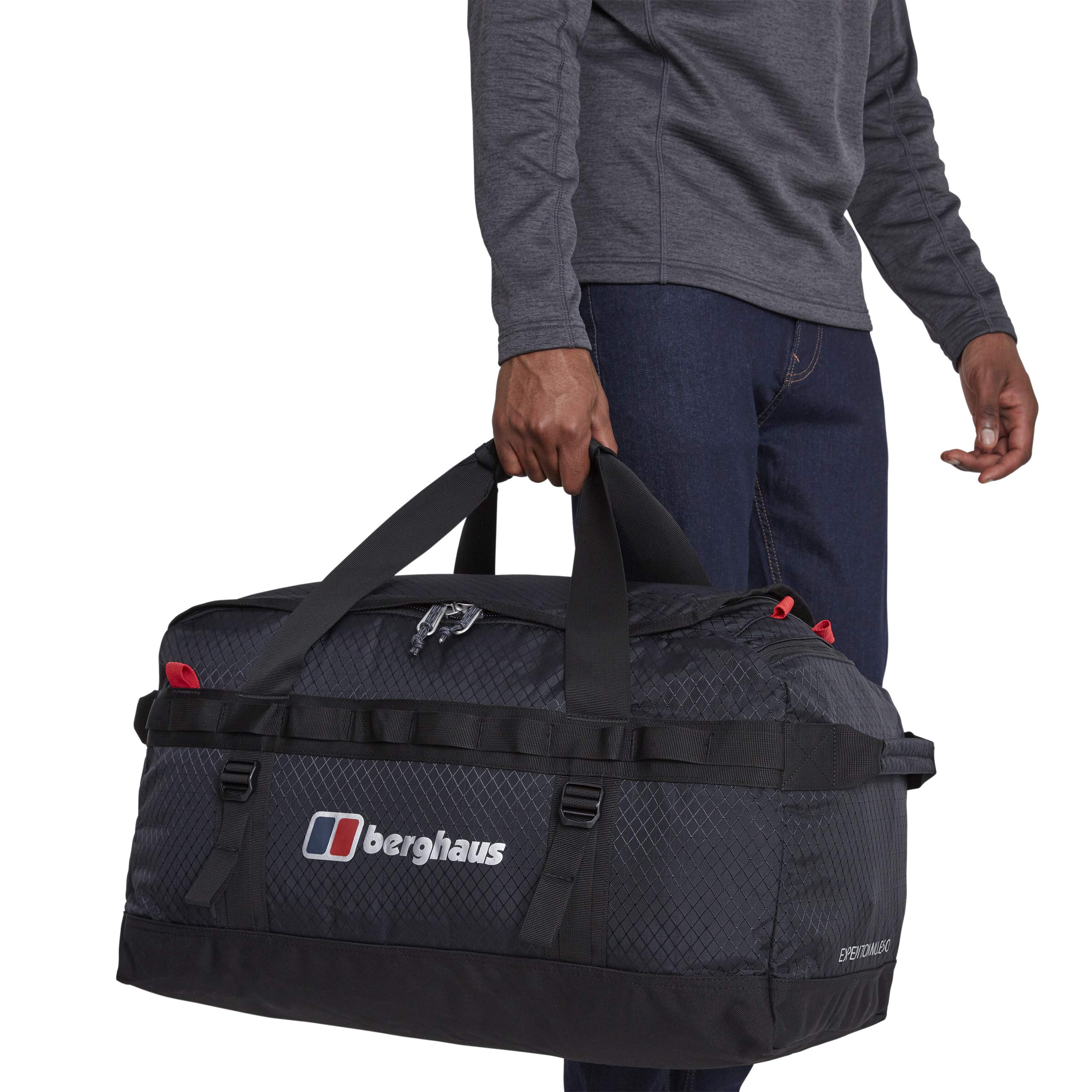 Berghaus Unisex Duffle Bag, Expedition Dark Grey/Black, 60 Liters