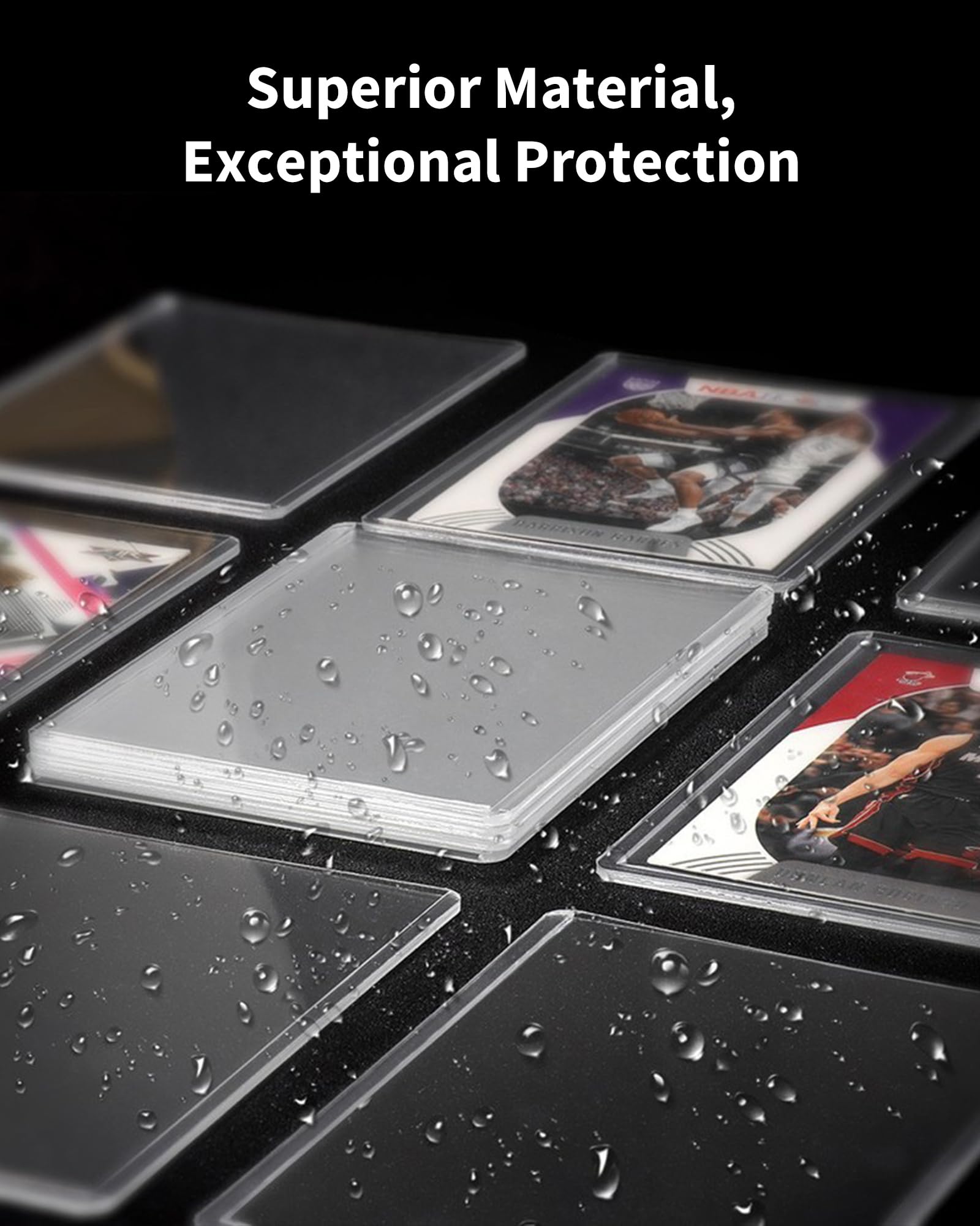 HYARUAT 3x4 Toploaders - 35pt Clear Top Loaders for Trading Cards, Card Protectors Hard Plastic with Protective Film, 25 Pack