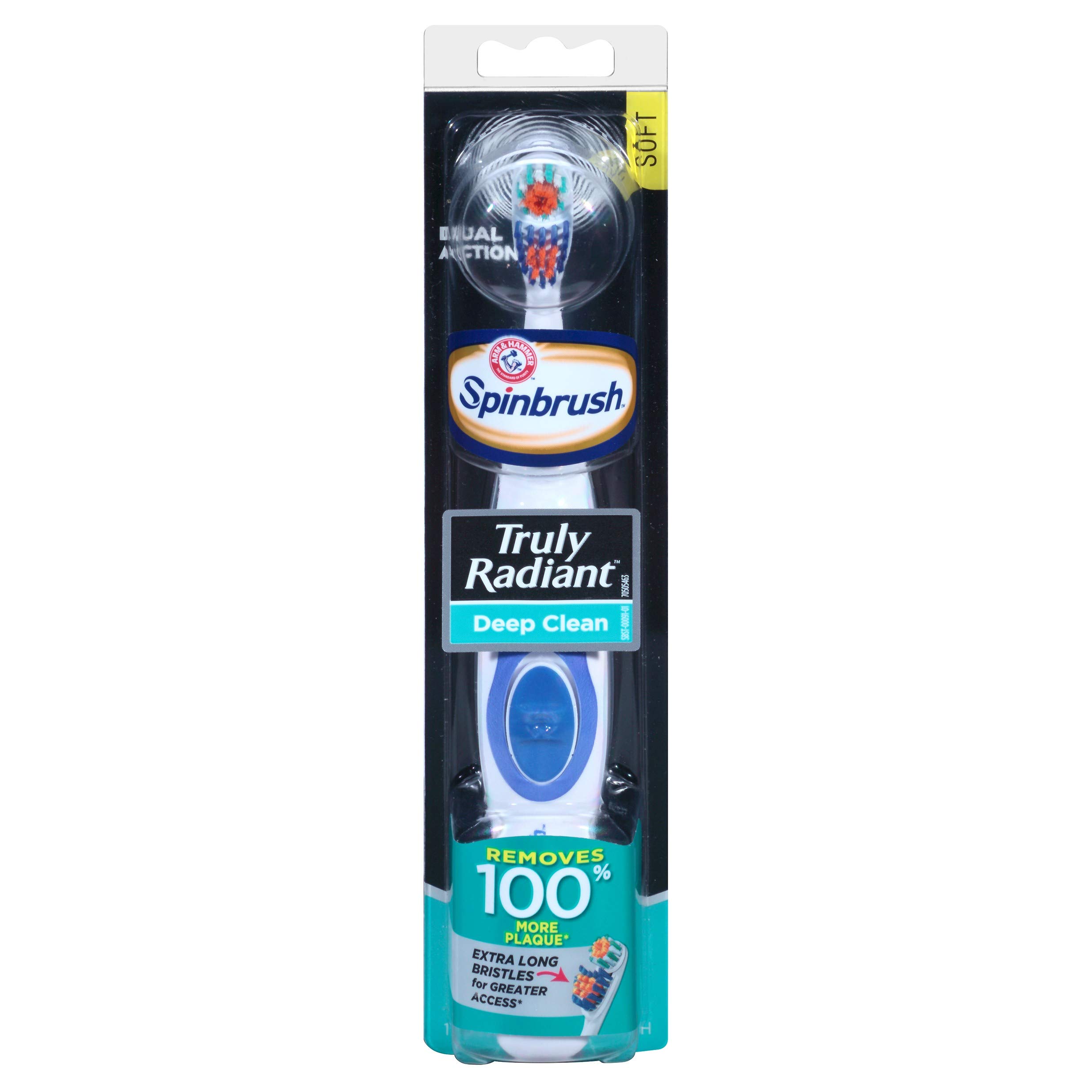 Spinbrush Truly Radiant Toothbrush, Deep Clean, Colors May Vary (Pack of 2)