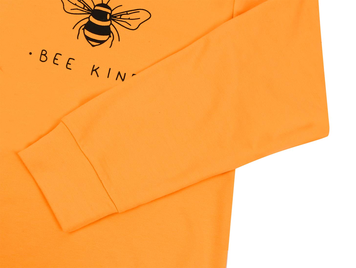 Be Kind Sweatshirts Pullover Women Bee Graphic Shirt Inspirational Teacher Fall Tops Loose Blouses size XL (Yellow)