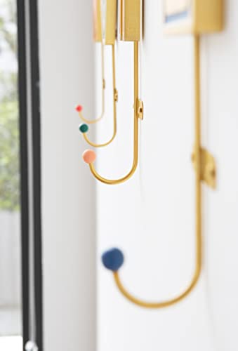 COLLECTIVE HOME - Monogram Wall Hooks, Wall Mounted Hooks for Hanging, Wood Letters for Wall Decor, Home-Bedroom-Living Room Gold Decor, Decorative Wall Hangers for Coat, Scarf, Bag(B)