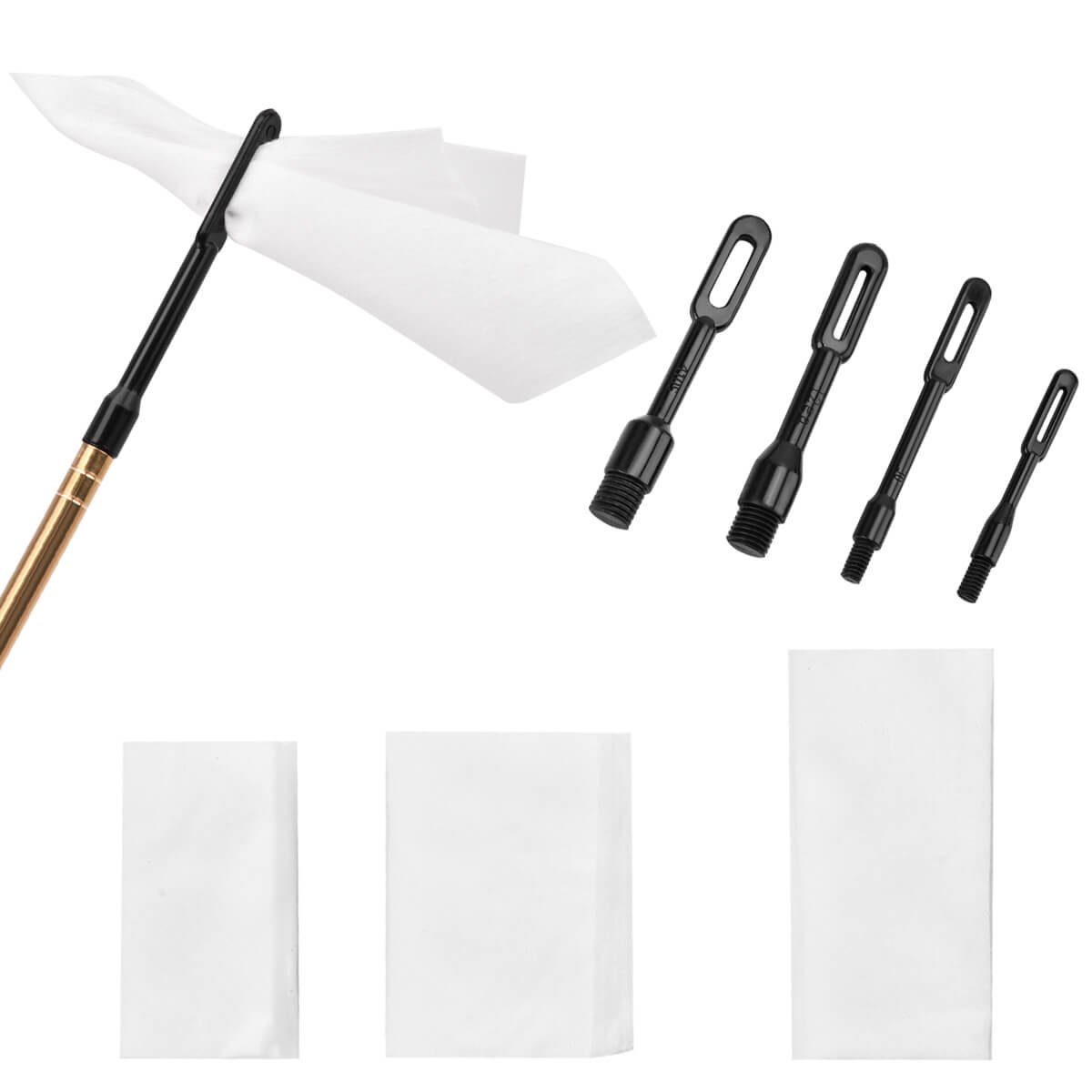 Axageid Universal Gun Cleaning Kit – Hunting Rifle Handgun Shotgun Cleaning Kits Including Brass Rod/Bore Brush/Cotton Mops/Jags/Patch Loops/Muzzle Guards/Patches with Carrying Case