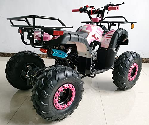 HHH 125cc Utility ATV w/Reverse Youth Adults Quad Big Tires-Pink Camo Extra Large