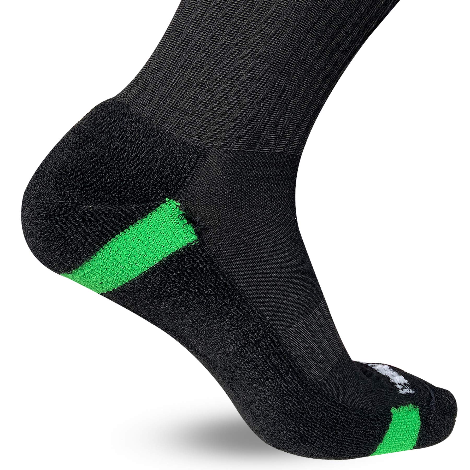 BERING Men's Athletic Cushioned Crew Socks, Size 9-12, White, 6 Pairs