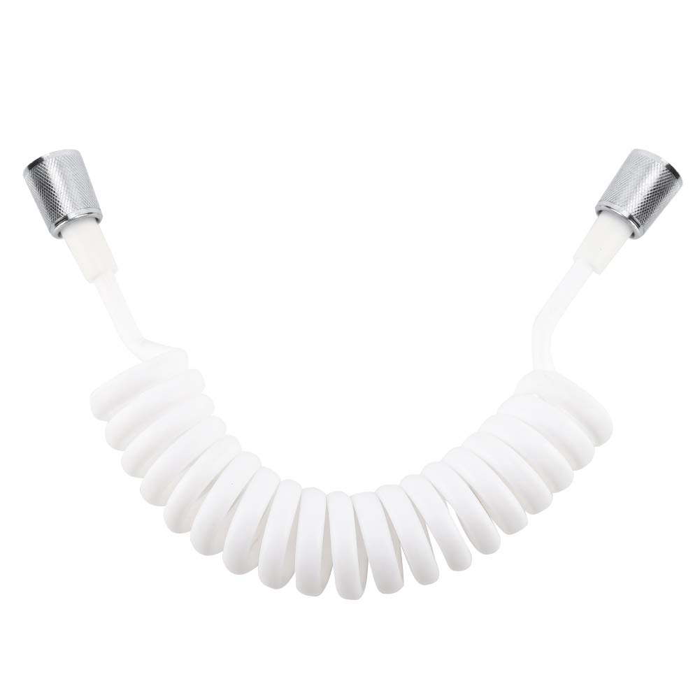 Flexible Shower Hose, Shower Hose, ABS Flexible Telescopic Shower Hose for Water Plumbing Toilet Bidet Sprayer Gun Bathroom (White)