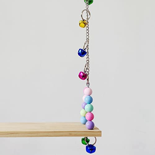 Chicken Swing Toys Chicken Stand Perch Toy Handmade Bird Swing Toy for Poultry Run Rooster Hens Chicks Pet Parrots