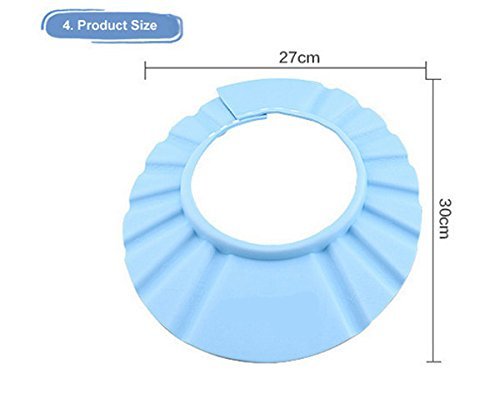 Safe Shampoo Shower Bathing Protection Soft Cap Hat for Toddler's, Baby,Children & Kids to Keep The Water Out of Their Eyes & Face (Blue)