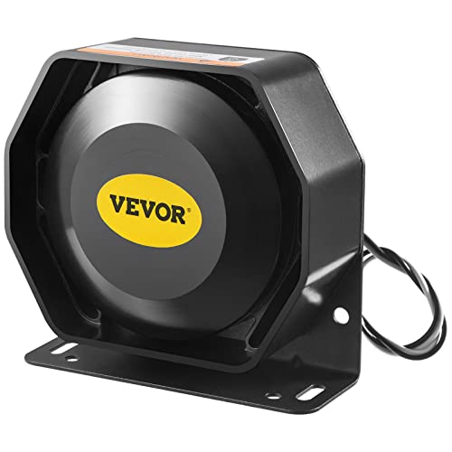 Mophorn 200W Car Warning Alarm Vehicle 7 Sound Loud Warning Alarm Kit MIC System Emergency Fire Siren PA Speaker