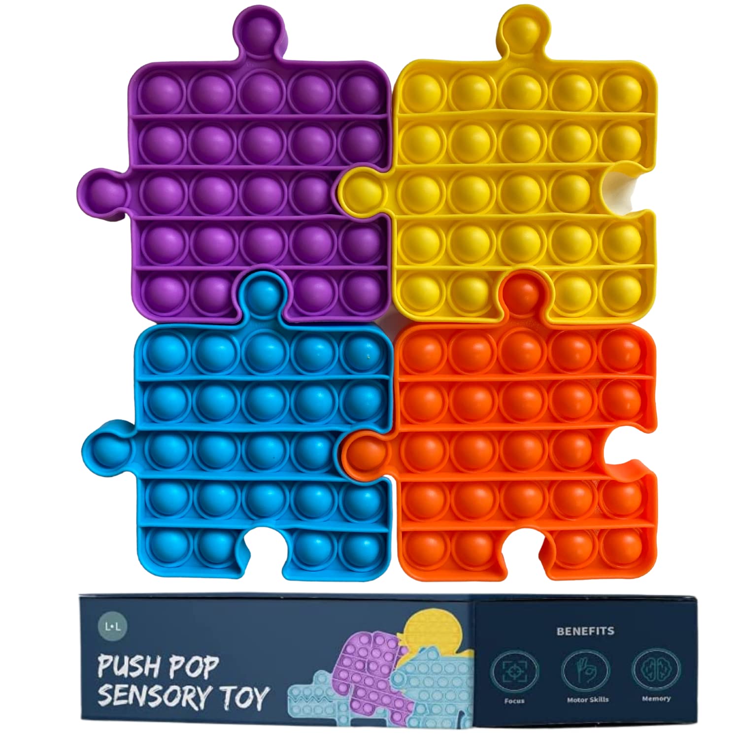 Lyft Livin Teethers Push Pop SiliconeToys for Babies Toddlers |Adults| Relief Sensory Poppers Fidget Helps Improve Motor Skill Memory & Autism for Preschool Crawling Baby Kids - Red Heart