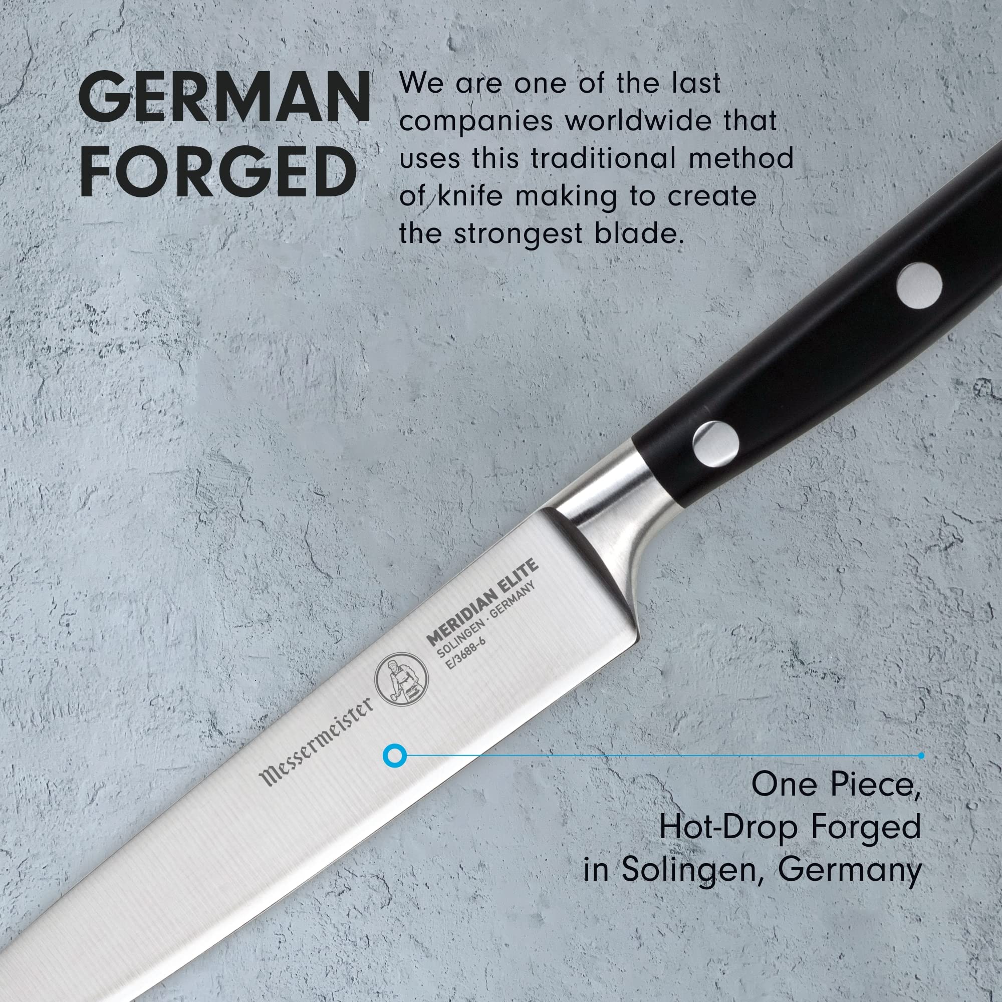 Messermeister Meridian Elite 6β Utility Knife - Fine German Steel Alloy Blade - Rust Resistant & Easy to Maintain