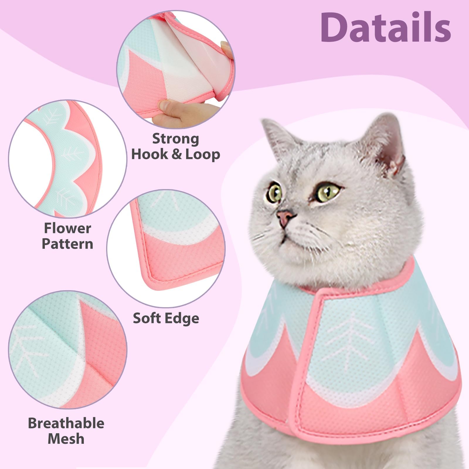 Cat Cone, Cat Cone Collar Soft to Stop Licking and Scratching, Elizabeth Collars for Cats Kittens