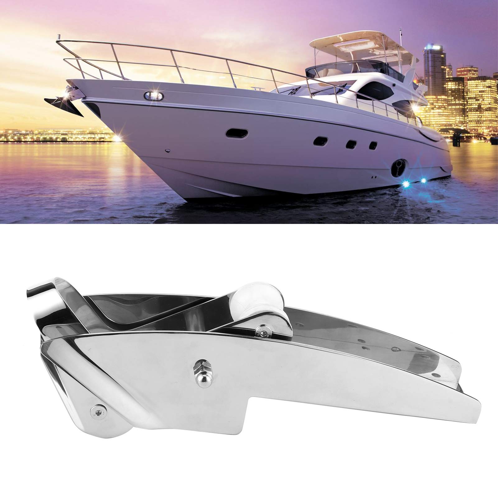 Anchor Bracket, 7.5‑15KG Anchor Holder, Silver Lightweight Stainless Steel Durable Strong for 16.5-33lbs Anchor Boat Accessory Boat Boat Part