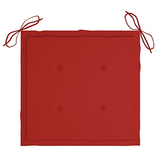 imasay Garden Chair Cushions 4 pcs Red 19.7"x19.7"x1.2" Fabric