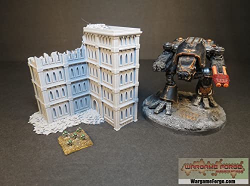 Gothic Ruined Building 16 6mm/8mm Tabletop Terrain Compatible with Epic, Adeptus Titanicus, Hex Maps