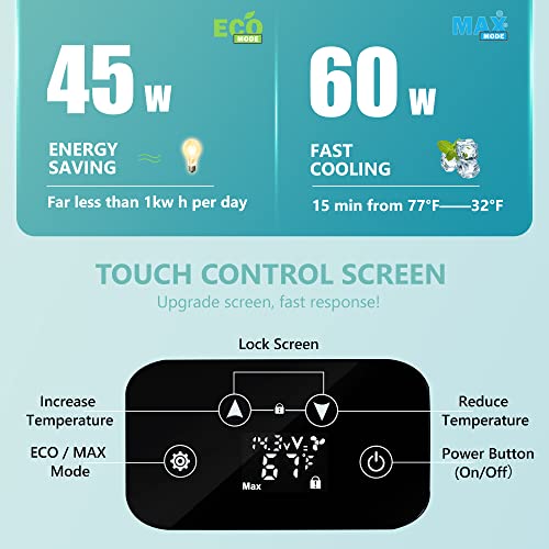 EUHOMY 12 Volt RV Refrigerator 17QT(16 Liter),Car Refrigerator Portable Freezer with 110-240V AC & 12/24V DC,12 Volt Refrigerator Fridge Cooler For Car, Van,RV, Fishing, Camping, Travel.(New)