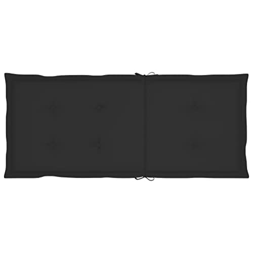 imasay Garden Chair Cushions 2 pcs Black 47.2"x19.7"x1.2"