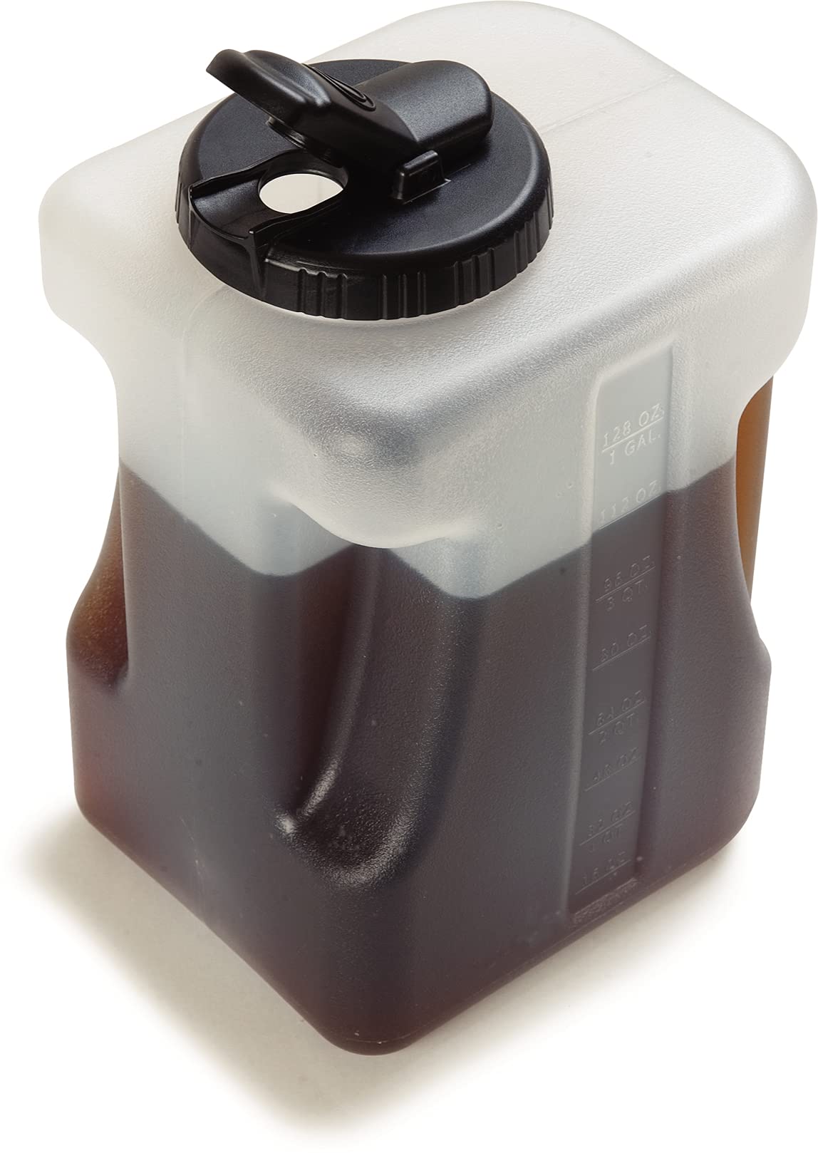 Carlisle FoodService Products Container Plastic Jug, Pitcher with Color Coded Toggle Lid for Catering, Buffets, Restaurants, Polypropylene (Pp), 1 Gallon, Black, (Pack of 2)