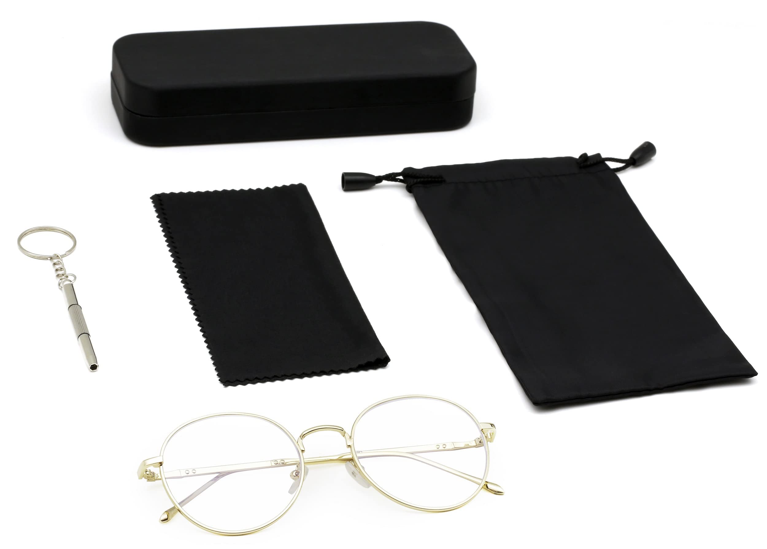 Blue Light Blocking Glasses Women Vintage Metal Round Rim Frame Retro Eyeglasses Women Men