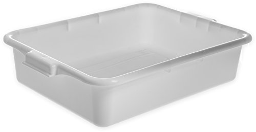 Carlisle FoodService Products N4401002 Comfort Curve⢠Ergonomic Wash Basin Tote Box, 5" Deep, White (Pack of 12)