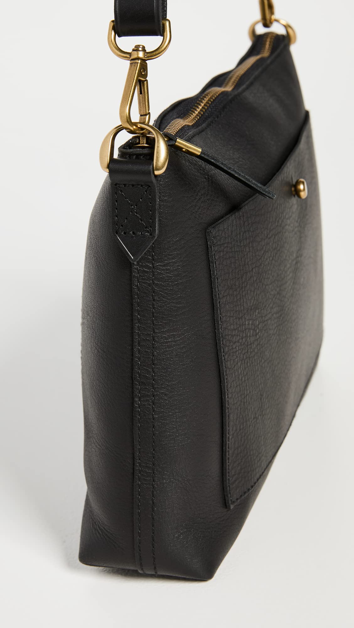 Madewell Women's The Transport Shoulder Crossbody Bag, True Black, One Size