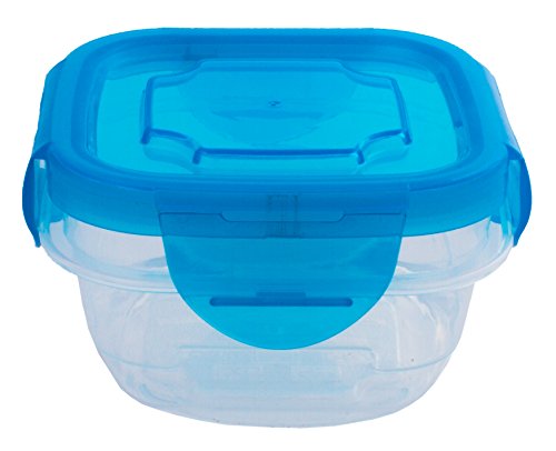 Imperial Home 10 Pc Food Storage Set, Plastic Containers for Food, Airtight Lock Lids, Reusable, Microwave, Refrigerator, & Freezer Safe, 100% Leak Proof, BPA-Free, Stain Resistant, Multicolor Square