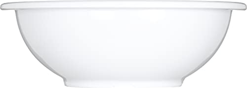 Carlisle FoodService Products Kingline Reusable Plastic Bowl Chowder Bowl, Soup Bowl for Home and Restaurant, Melamine, 16 Ounces, White, (Pack of 48)
