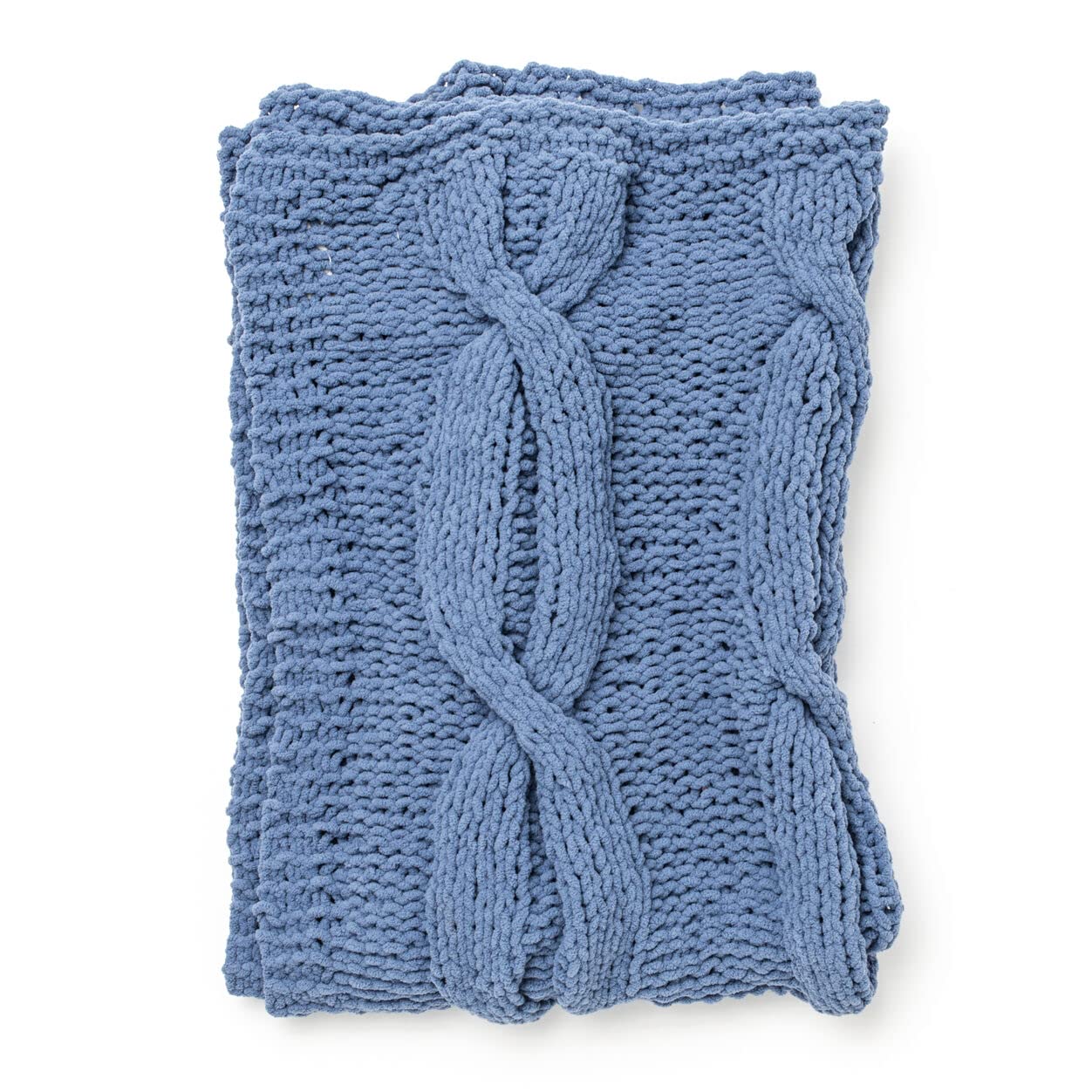 Bernat Baby Blanket Yarn - Big Ball (10.5 oz) - 2 Pack with Pattern Cards in Color (Baby Denim)