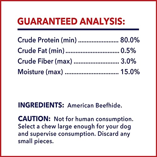 Pet Factory American Beefhide 5" Chip Rolls Dog Chew Treats - Natural Flavor, 50 Count/1 Pack