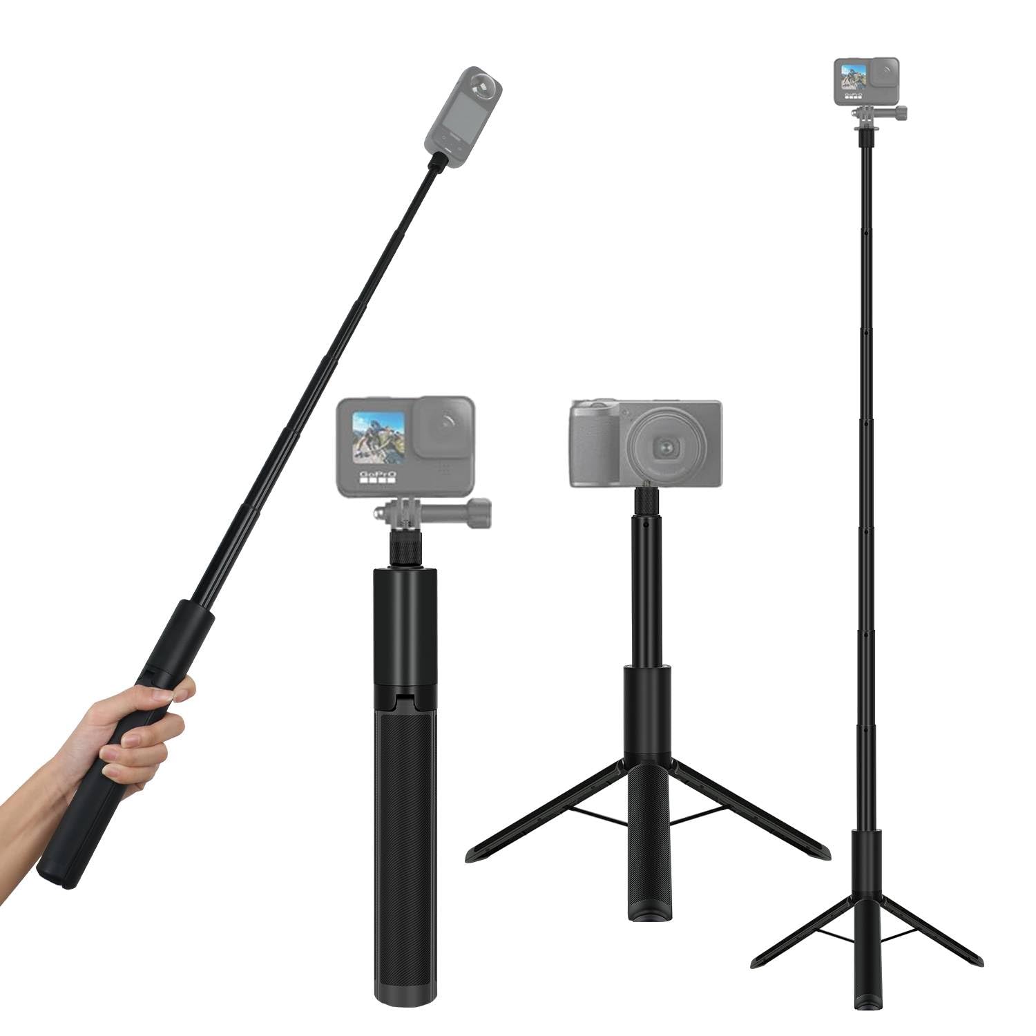 Auto Face Tracking Tripod for TIK Tok Vlog, No App Required, 360° Rotation Face Body Track Selfie Stick Phone Camera Mount, Rechargeable Wireless Smart Shooting Holder for Live Videos