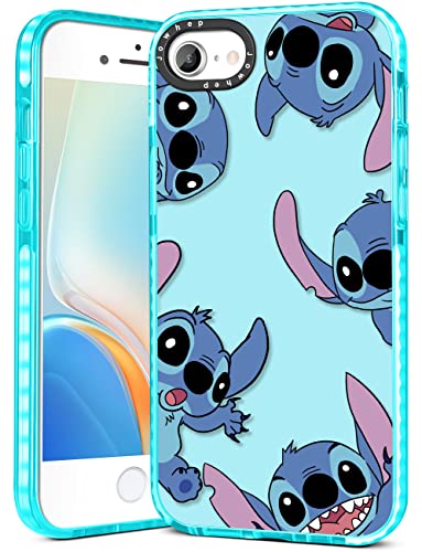 Jowhep Stitc for iPhone 6/6S/7/8/SE 2020/SE 2022 Case Cute Cartoon Character Girly for Girls Kids Teens Phone Cases Cover Fun Unique Kawaii Cool Soft TPU Case for iPhone 6/6S/7/8/SE 2020/SE 2022