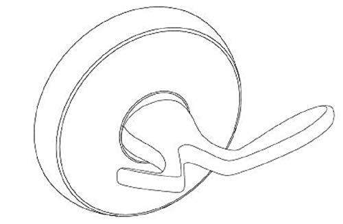 Gatco 5076MX Desinger II Robe Hook, Matte Black/Wall Mounted Double Robe and Towel Hook for Bathroom