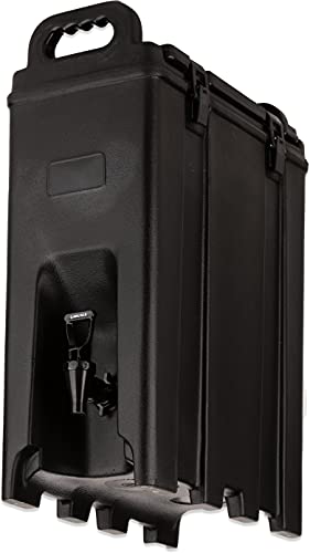 Carlisle FoodService Products Cateraide Insulated Beverage Dispenser with Handles for Catering, Events, Kitchens, And Restaurants, Plastic, 5 Gallons, Black