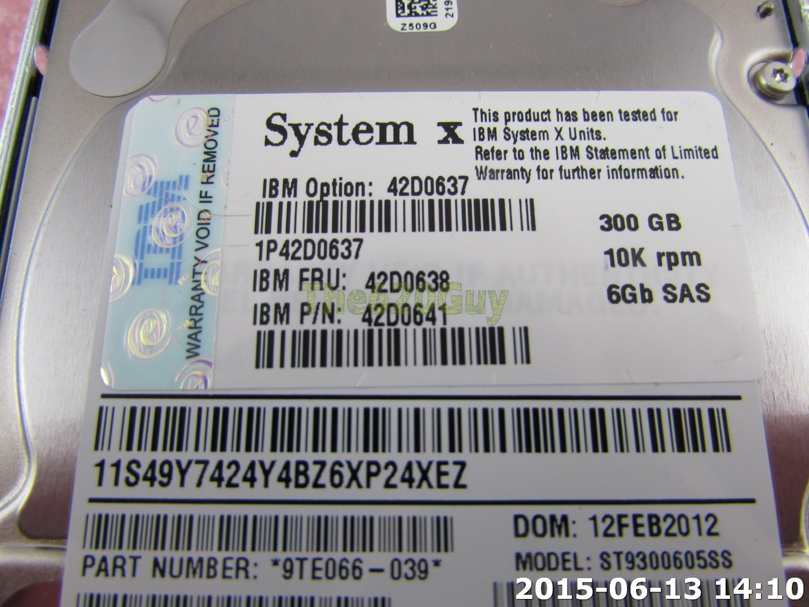 IBM 42D0637 - 300GB 2.5" SAS 10K 6Gb/s SS Hard Drive