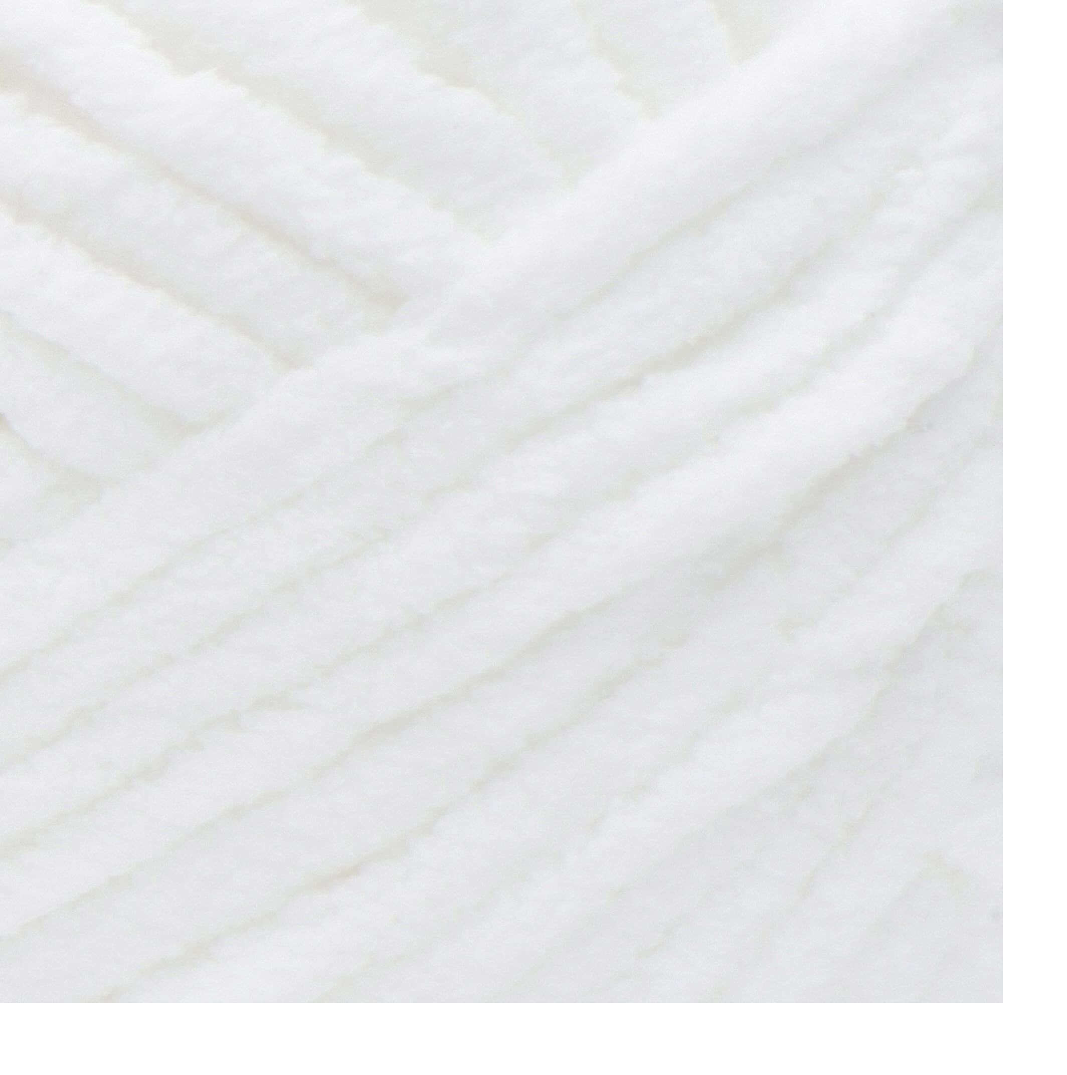 Bernat Blanket Yarn - Big Ball (10.5 oz) - White - 2 Pack Bundle with Bella's Crafts Stitch Markers