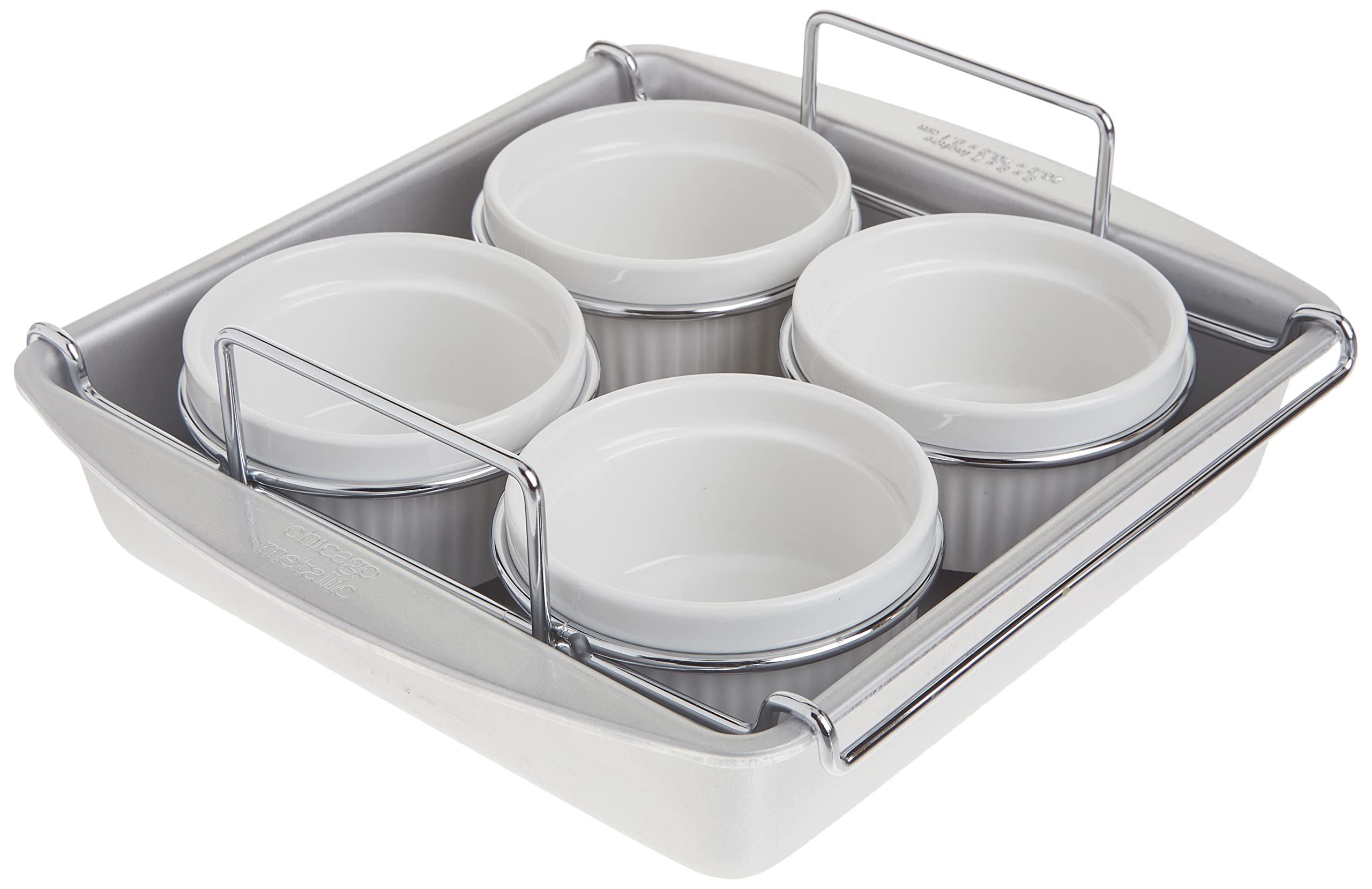 Chicago Metallic Professional CrĂšme Brulee, 6 Piece Set, Stainless Steel