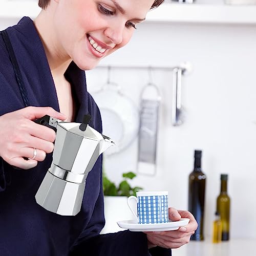 Bene Casa Classics BC-17720 3-Cup Aluminum Espresso Maker, silver