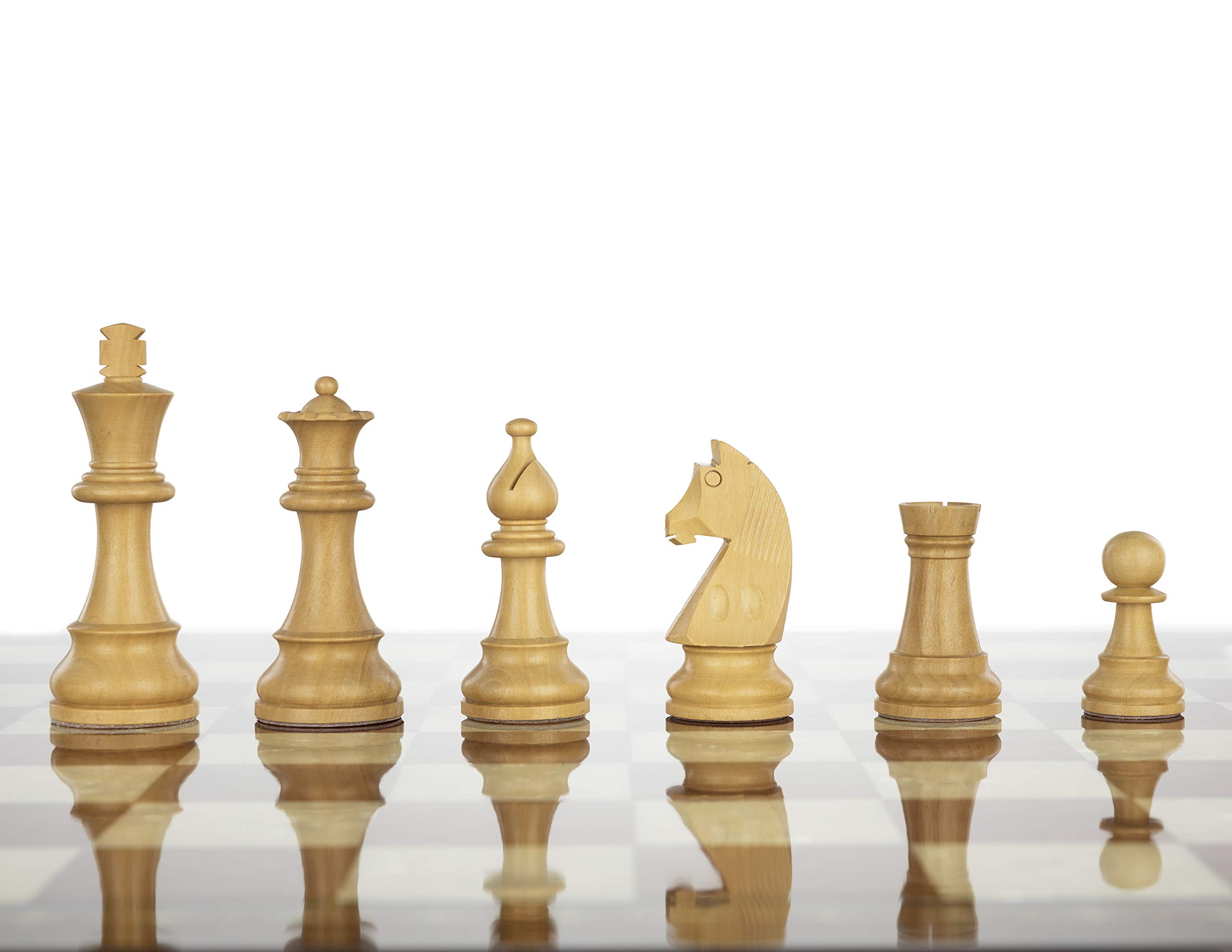 Staunton Classic Wooden Chess Pieces-Chessmen Weighted,Felted King Collector Edition Premium (3.75)