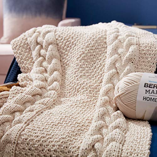 Bernat Maker Home Dec Yarn, 8.8oz, Guage 5 Bulky Chunky, Cream
