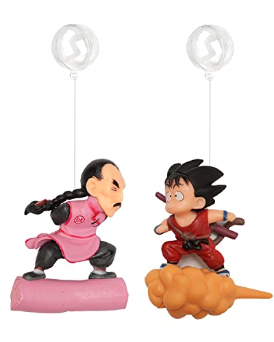 JSUPMKJ 2 Pieces Floating Fish Tank Decorations Lovely Cartoon Character Aquarium Decoration Floating Device Fish Tank Accessories Fish Playmate for All Kinds Fish Tanks