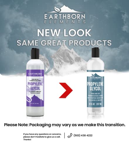 Earthborn Elements Propylene Glycol 8 fl oz, Pure & Undiluted, No Additives