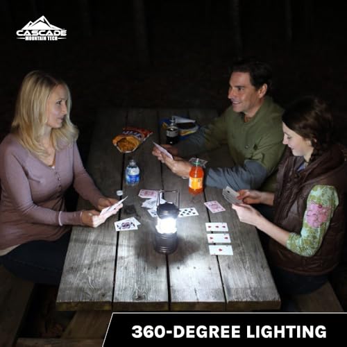 Cascade Mountain Tech 100 Lumen Pop-Up LED Lantern with IPX4 Water Resistance - 2 Pack