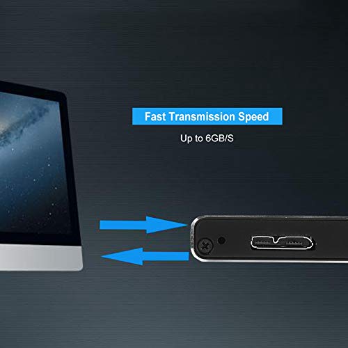 Garsentx Hard Drive Enclosure, PCI-E SSD Solid State Disk Enclosure Hard Disk Box 6Gbps Support 30mm*30mm/50mm MSATA Interface of SSD Solid State Hard Disk with mSATA Interface Drive