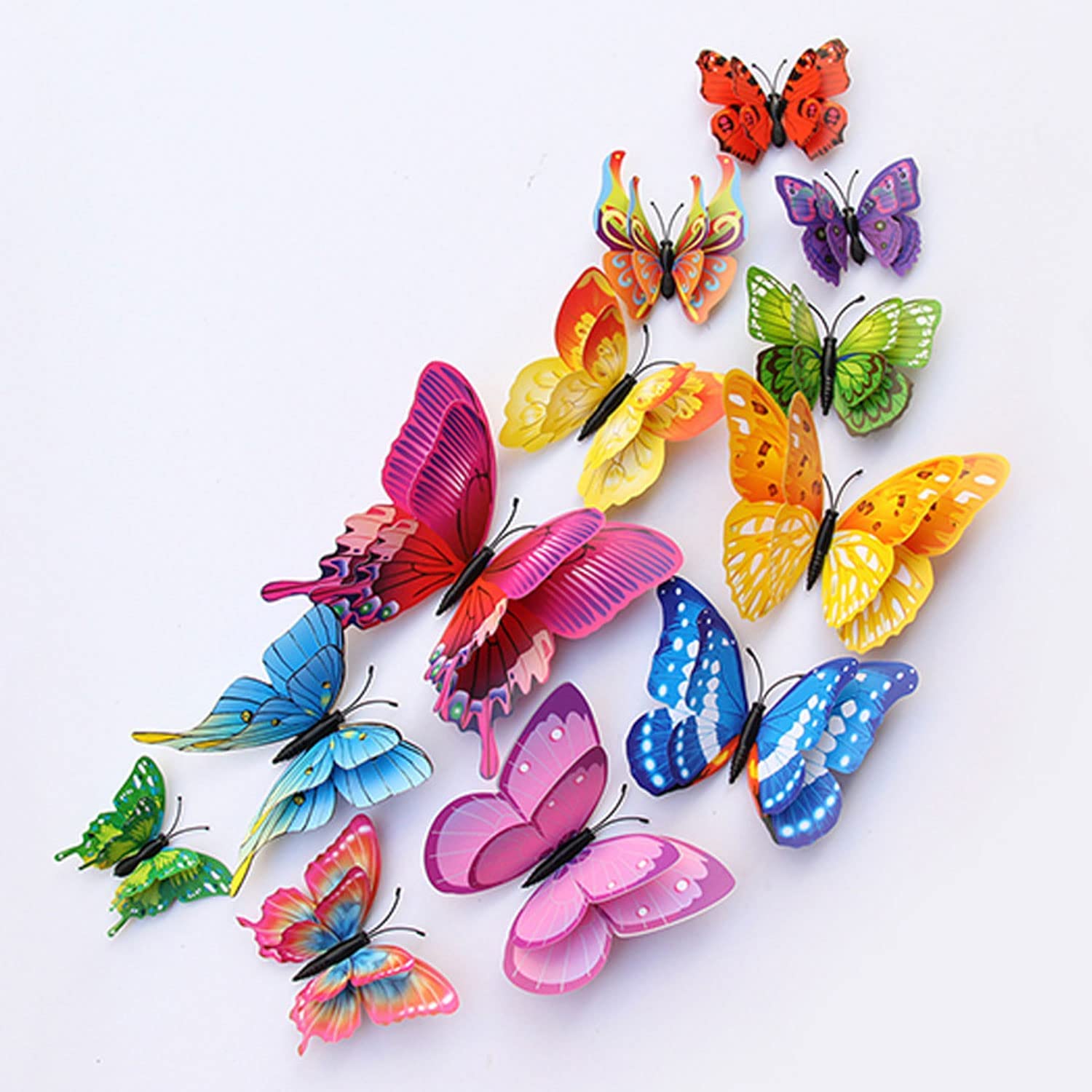 Berocia Butterfly Wall Decor 120pcs, 3D Butterflies Stickers for Party Decorations with Magnets