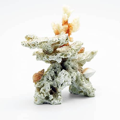 Emlymoly Aquarium Resin Ornament, Theme Decoration Fish Tank Aquarium Landscape (Coral Reef-A)