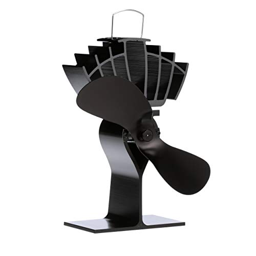 Ecofan® UltrAir, Classic Styled, Heat Powered Wood Stove Fan, 125 CFM, 810CAXBX, Mid-Sized, 7.9" Blade, Black