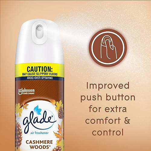 Glade Air Freshener Odor Fighting Room Spray, Cashmere Woods, 8.3 oz