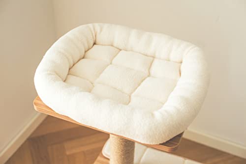 Catry Cat Tree - A Cat Play House Combo with Cat Hammock, Scratching Post, and Comfort Home Invariably Trap Kitten to Stay Around This 30β Easy Assembled Sturdy Cat Furniture, Beige